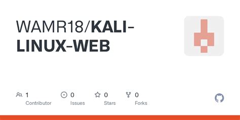 Github Wamr18kali Linux Web