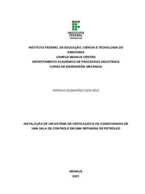 Instalação De Um Sistema De Ventilação E Ar Condicionado De Uma Sala De Controle Em Uma