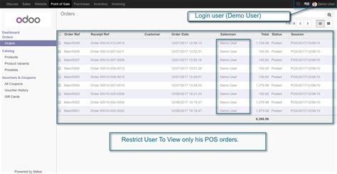 Odoo Pos View User Orders Webkul