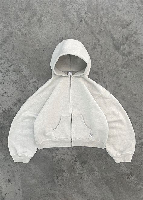 Akimbo Zip Up Hoodie Heather Grey