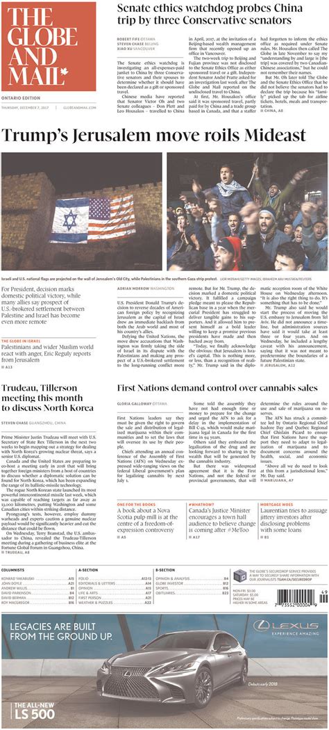 Inside The Globe And Mail Print Redesign J Source