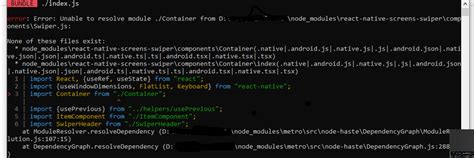 Bug Swiper Don T See Container Issue Georgehop React Native Screens Swiper Github