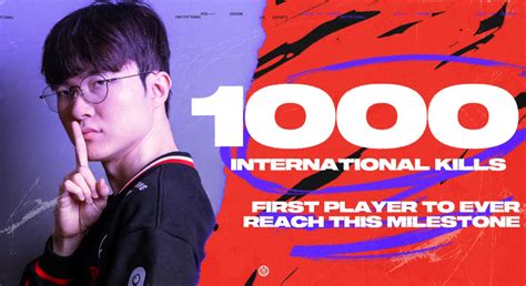 페이커 이상혁 Lol 국제대회 최초 1 000 킬 달성