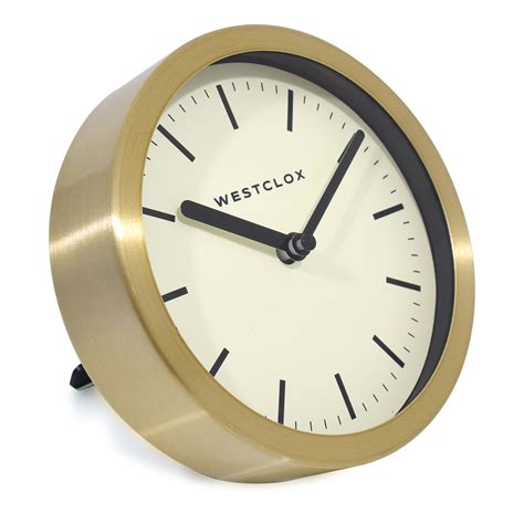 Westclox 6 Metal Gold Analog Quartz Accurate Tablewall Clock Accurate Timekeeping