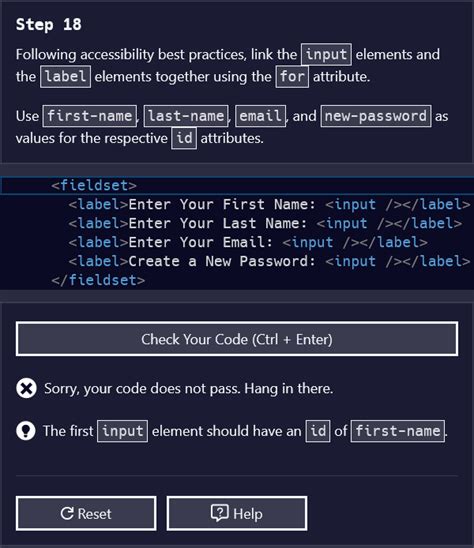 Learn HTML Forms By Building A Registration Form Step HTML CSS The FreeCodeCamp Forum