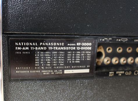 Rádio Panasonic Model Rf 5000 Aukro