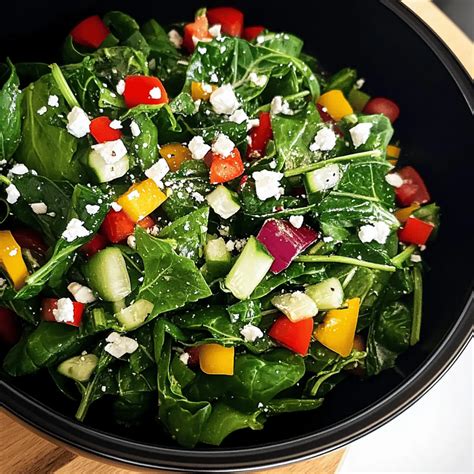 Vibrant Mediterranean Collard Green Salad With Zingy Feta Made By Taste