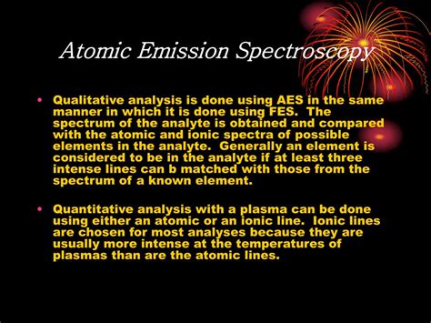 Ppt Atomic Emission Spectroscopy Powerpoint Presentation Free