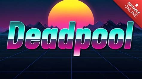 Deadpool Retro Wave Font Text Effect Generator