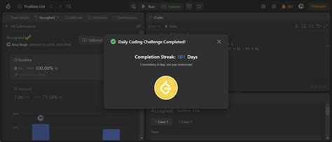 My 500 Day Streak Of Solving Problems On Leetcode D Anuj Kumar