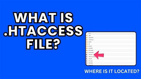 What Is Htaccess File And How To Find It In Cpanel Youtube