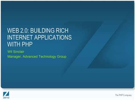Web 20 Building Rich Internet Applications With Php Ppt