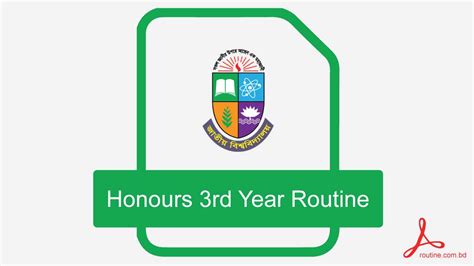 Honours 3rd Year Routine 2025 Download Pdf Routine