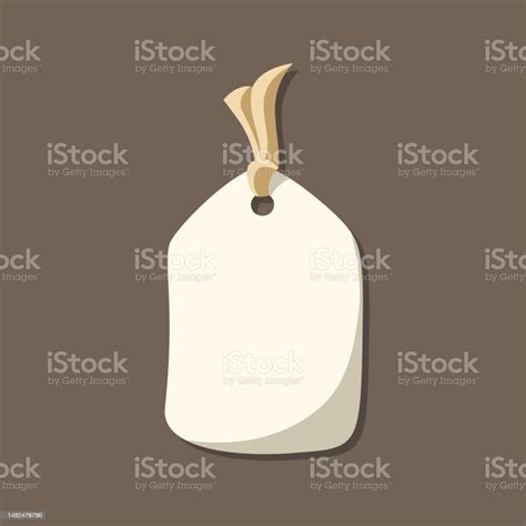 종이 태그 빈 빈 템플릿 전면 보기 벡터 클립아트 아이콘입니다 제품 또는 상점 가격 라벨 스티커 판매 할인 표지판 등에 대한 간단한 평면 그림 요소 가격에 대한 스톡 벡터