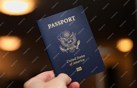 Premium Photo Us Passport On A Dark Background Symbolizing Travel