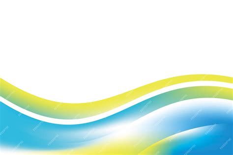 Abstract Blue And Yellow Wavy Background Premium Vector