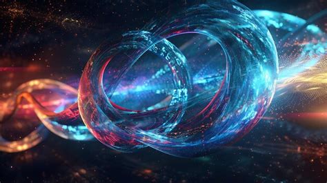 Premium Photo 3d Rendering Of A Glowing Blue And Red Torus