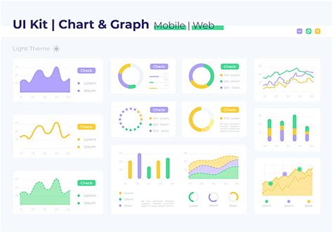 Progress Charts Ui Elements Kit Night Page Webpage Vector Night Page Webpage PNG And Vector