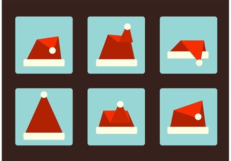 플랫 산타 모자 벡터 Eps Uidownload
