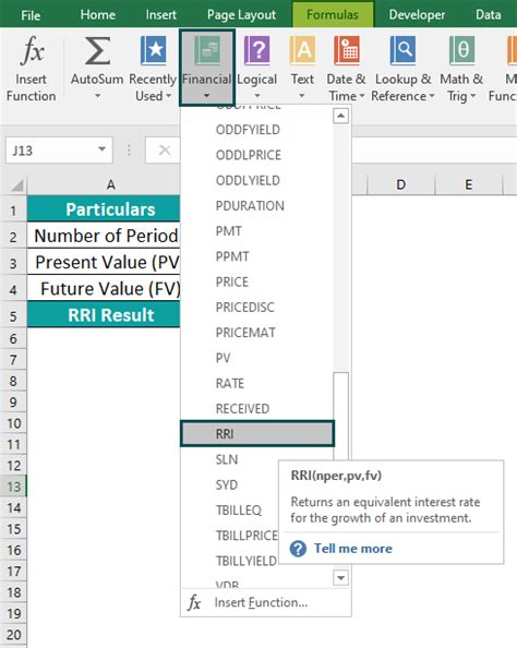 rri excel function rate of return on investment examples