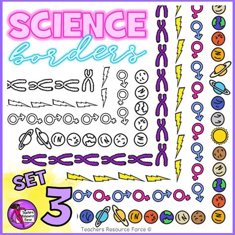 Science Borders Clip Art Chromosomes Electricity Bolt Gender