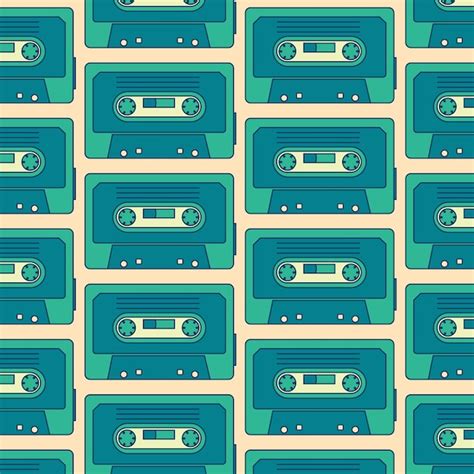 Premium Vector Cassette Pattern