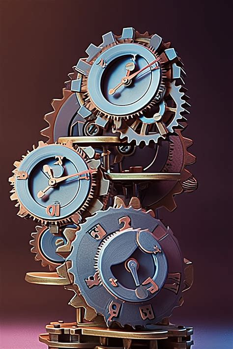Clock With Cogs Background Wallpaper Image For Free Download Pngtree