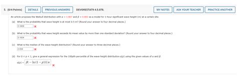 Solved An Article Proposes The Weibull Distribution With