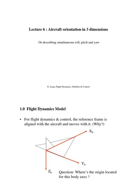 Aircraft Dynamics Pdf Flight Dynamics Fixed Wing Aircraft Rotation