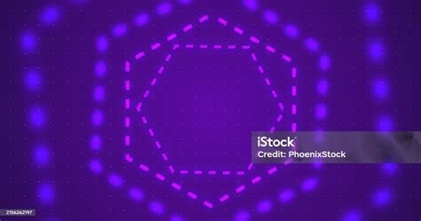 Multiple Dotted Technology Benzene Rings Hexagons Moving Cyber Computer