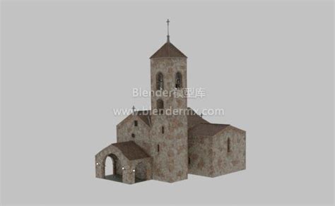 Blender 中世纪教堂3d模型素材资源下载 Blender模型库