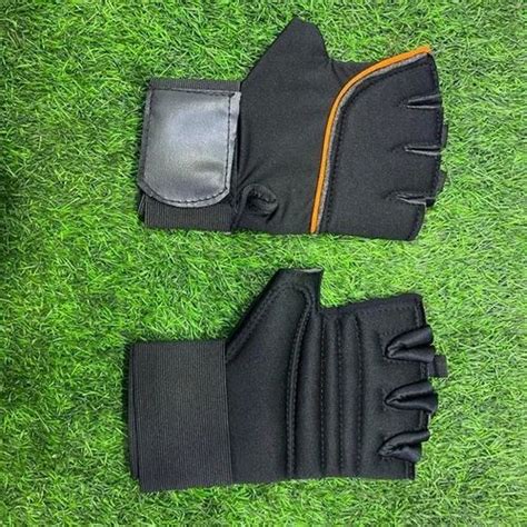 Black Fitness Glove Lycra Gym Gloves Half Fingered At ₹ 150 Pair In