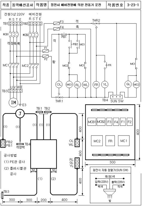 전기기능사실기 기본 도면 네이버 블로그
