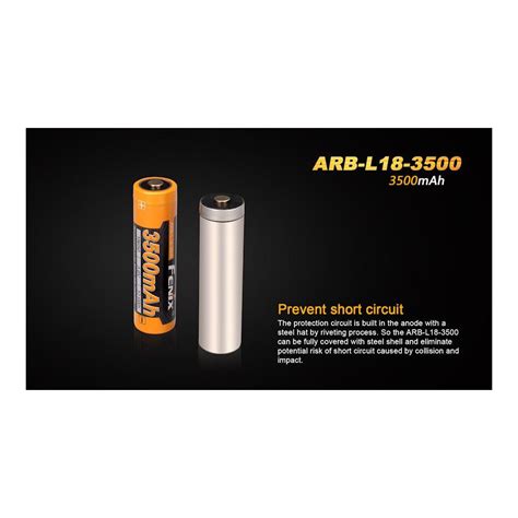 Fenix ARB-L18-3500 18650 Battery in Orange