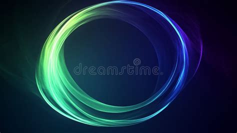 Glowing Circular Shapes Creating Dynamic Visual On Dark Background Stock Image Image Of
