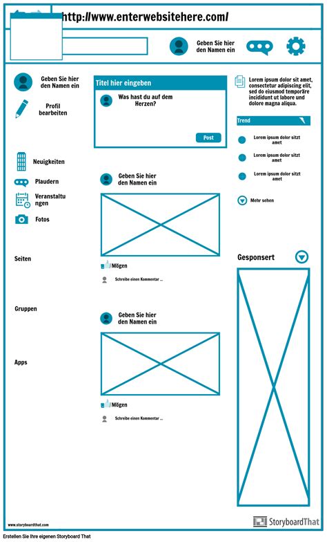 Startseite Wireframes Kostenloses Wireframe Tool