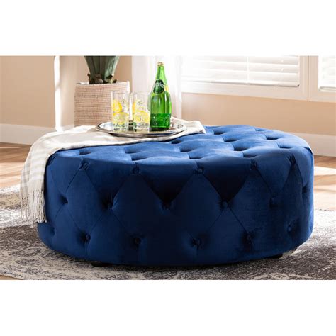 House Of Hampton® Croy 42 Wide Tufted Round Cocktail Ottoman Wayfair
