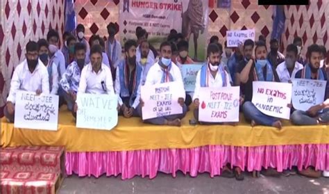 Congress Holds Protests Against Centres Decision To Conduct Neet Jee
