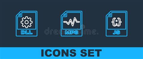 Set Xml File Document Html Psd Svg And Png Icon Vector Stock
