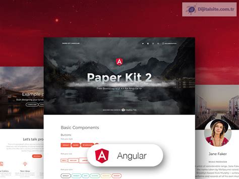 Paper Kit 2 Angular Bootstrap 4 Ui Kit For Angular Dijital Ürün