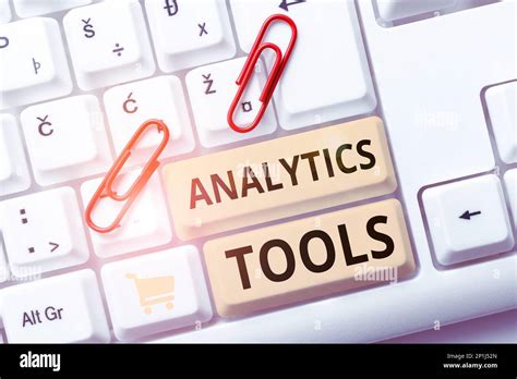 Hand Writing Sign Analytics Tools Business Overview Pieces Of Web