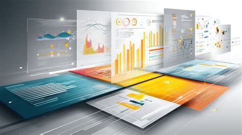 Floating Marketing Dashboard Showcasing Data Analytics And Performance Metrics In A Digital