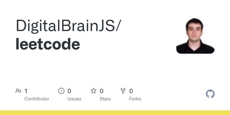 GitHub DigitalBrainJS Leetcode