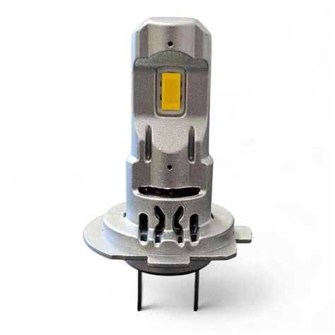 H7 Short Led Bulbs With Fan 4000k Yellow Canbus Same Size As Original