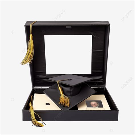 축하에 딱 맞는 사진 액자와 졸업 모자가 들어 있는 열린 선물 상자 3d 학생 학원 Png 일러스트 및 이미지 에 대한 무료 다운로드 Pngtree