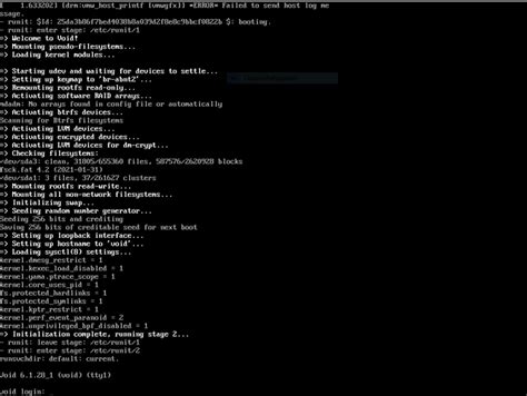 silent boot r voidlinux