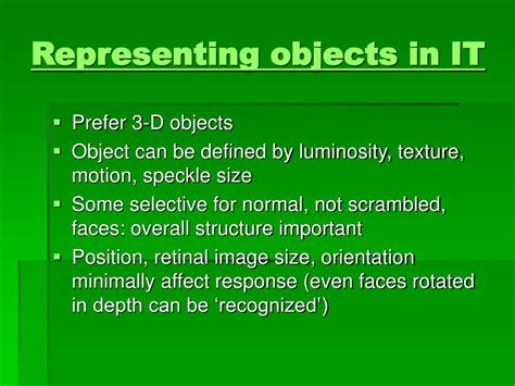 Ppt Object Recognition In The Inferior Temporal Cortex Powerpoint Presentation Id3104058
