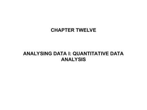Quantitative Data Analysis For Powerful Researchppt