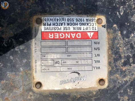 Manitowoc 100 Ton Manitowoc Hook Block Hook Block Crane Part For Sale In Cleveland Ohio Crane