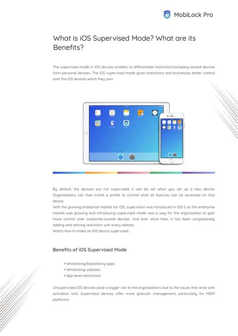 PPT What Is IOS Supervised Mode What Are Its Benefits PowerPoint Presentation ID
